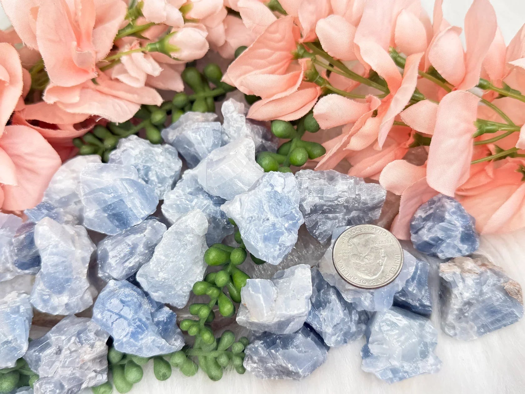 Raw Blue Calcite Chunks From Mexico For Sale – Contempo Crystals
