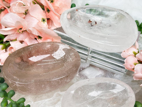 Small Clear Quartz & Smoky Quartz Ring Dishes – Contempo Crystals