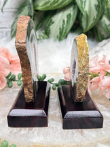Uruguayan Geode Slice Displays in Custom Wood Stands – Contempo Crystals