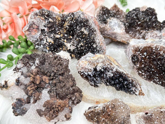 Goethite Quartz Clusters - With Hematite & Calcite – Contempo Crystals