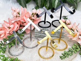 Metal Crystal Heart Stands - Gold, Silver or Black – Contempo Crystals