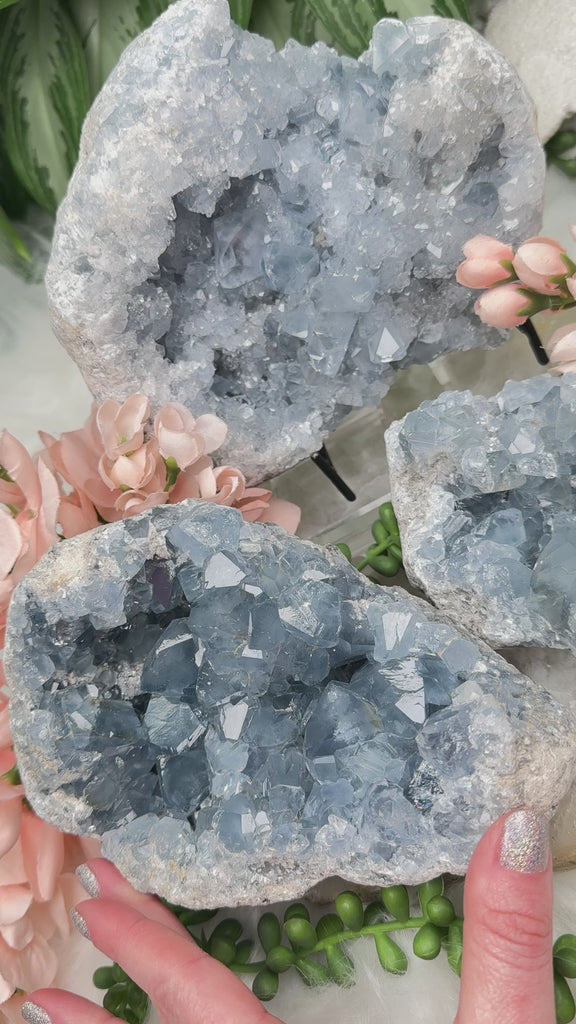 Blue Celestite Geodes for Sale - Choose Exact – Contempo Crystals