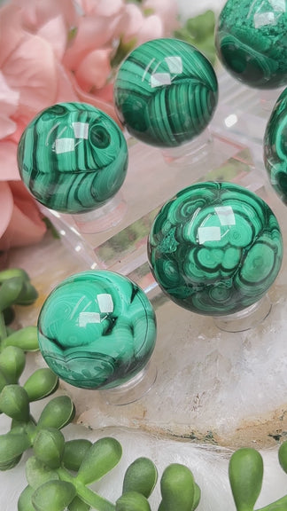 Malachite Spheres from DR Congo For Sale – Contempo Crystals