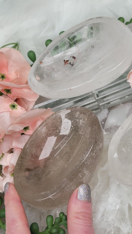 Small Clear Quartz & Smoky Quartz Ring Dishes – Contempo Crystals