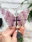 Purple Fluorite Crystal Butterflies On Metal Stands – Contempo Crystals
