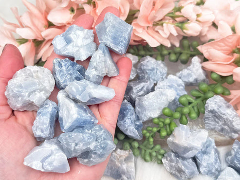 Raw Blue Calcite Chunks From Mexico For Sale – Contempo Crystals