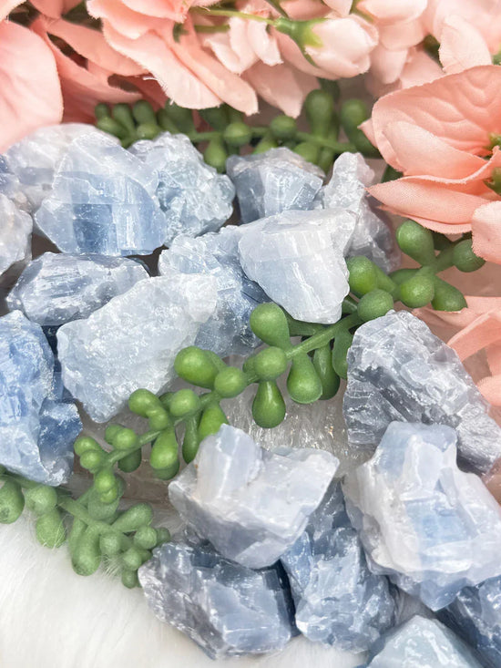 Raw Blue Calcite Chunks From Mexico For Sale – Contempo Crystals