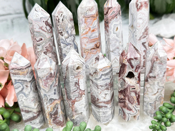 Detailed Small Crazy Lace Agate Points - Choose exact! – Contempo Crystals