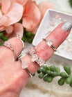 925 Sterling Silver Raw Crystal Rings - 4 Stone Options! – Contempo ...