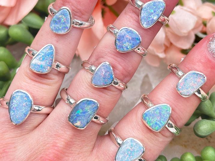 Faceted Cut Sterling Silver Opal Rings for Sale – Contempo Crystals