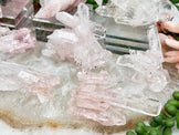 Tabular Pink Colombian Quartz Clusters For Sale – Contempo Crystals