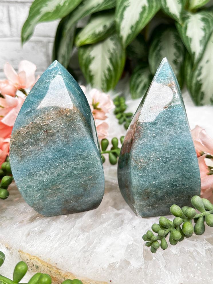 Teal Aventurine Flame - Green Blue Coloring – Contempo Crystals