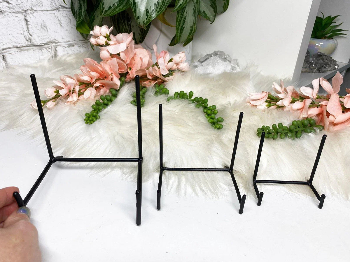 Black Metal Stand for Crystals