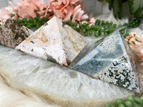 Ocean Jasper Pyramid - Pinks, Blues, Greens & More! – Contempo Crystals