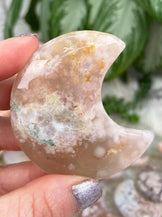 Flower Agate Moon Crystals for Sale - Pink, Purple, Blue & More ...