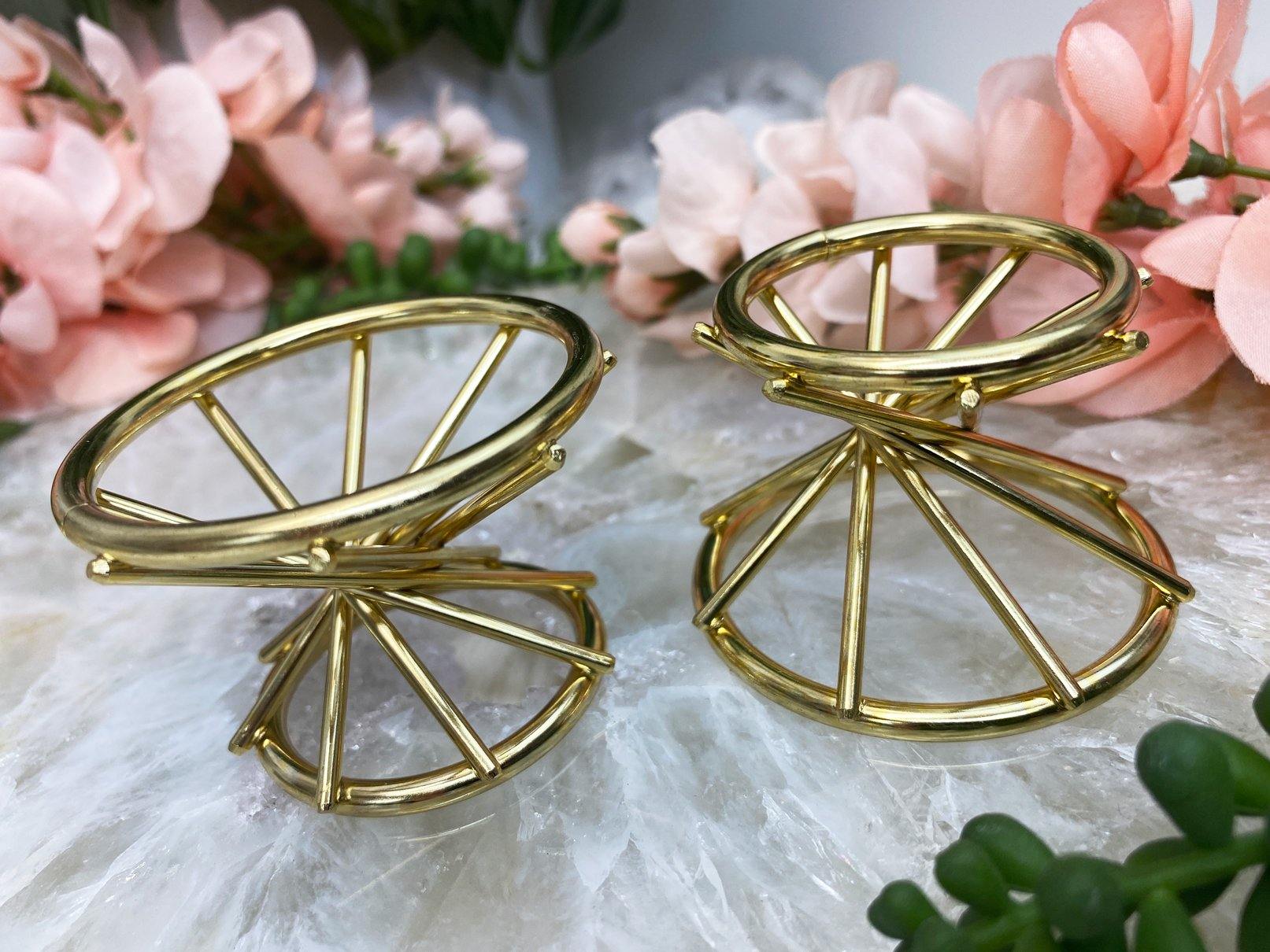 Twist Metal Sphere Stands - Gold or Silver – Contempo Crystals