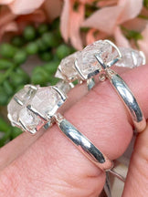 Sterling Silver Herkimer Diamond Ring - Adjustable Bands – Contempo ...