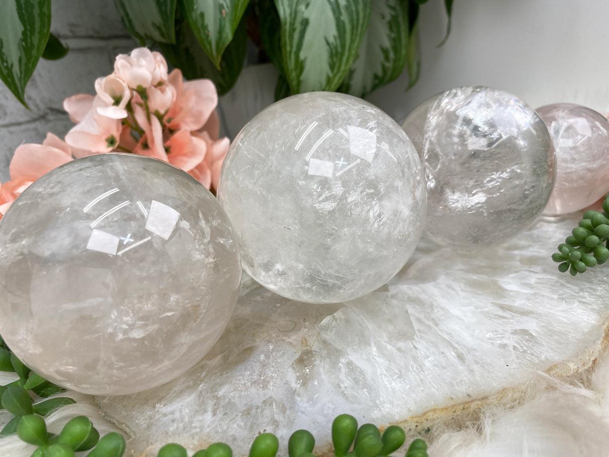 Madagascar Quartz Spheres - Some Girasol Quartz Spheres – Contempo Crystals