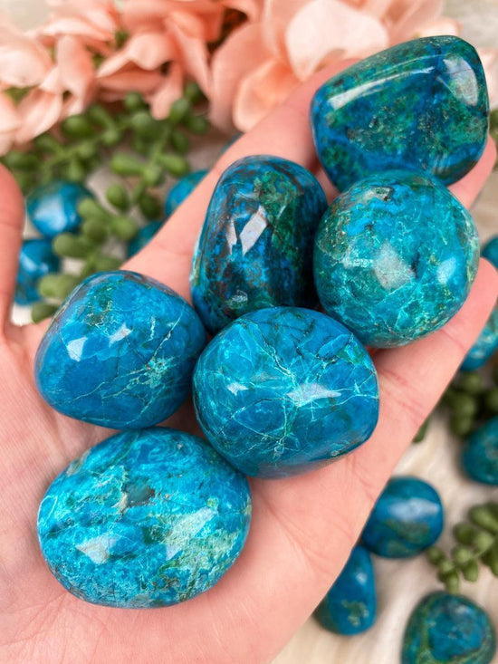 Stunning High Quality Teal Chrysocolla Tumbled Stones for Sale ...