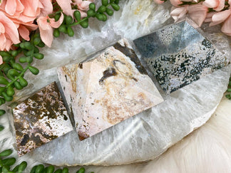 Ocean Jasper Pyramid - Pinks, Blues, Greens & More! – Contempo Crystals