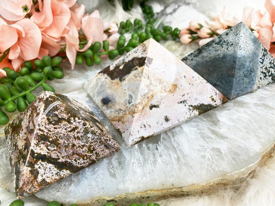 Ocean Jasper Pyramid - Pinks, Blues, Greens & More! – Contempo Crystals