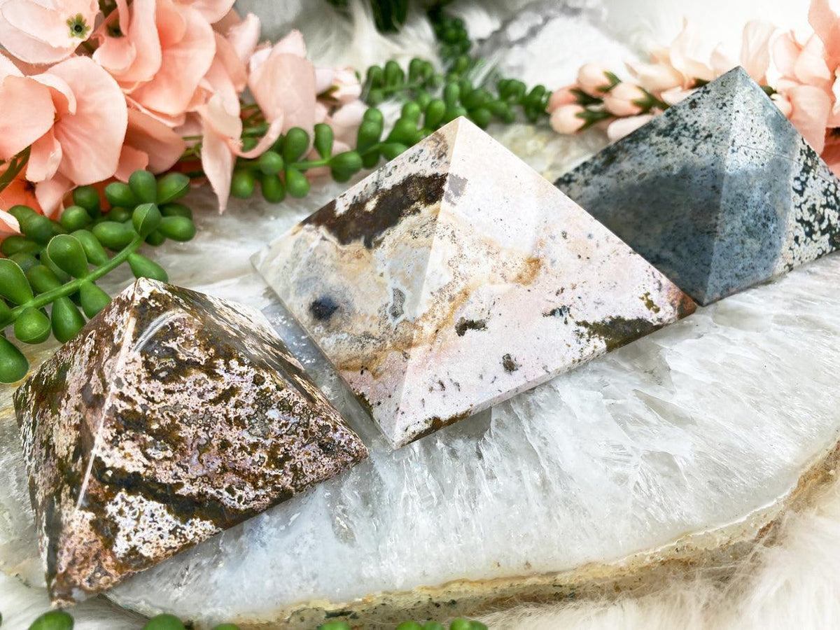 Ocean Jasper Pyramid - Pinks, Blues, Greens & More!