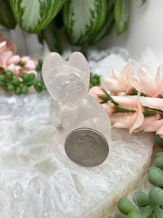 Standing Crystal Cats - Pyrite or Quartz – Contempo Crystals