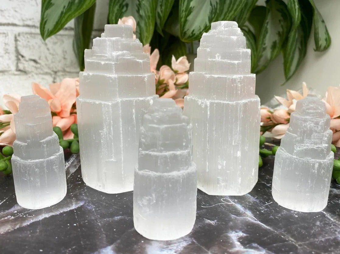 Selenite Tower for Sale - Available in Two Sizes!