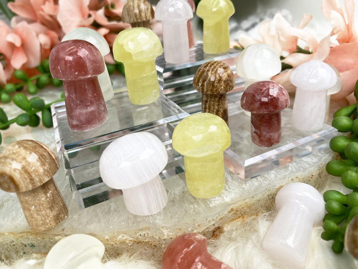 Small Calcite Mushrooms - 5 Calcite Color Options!