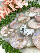 Flower Agate Moon Crystals for Sale - Pink, Purple, Blue & More ...