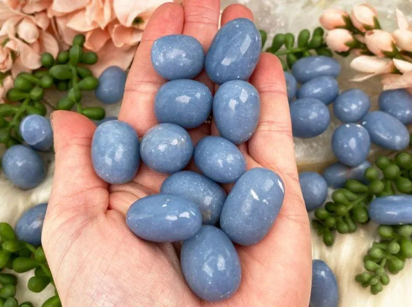 Tumbled Angelite From Peru For Sale! – Contempo Crystals