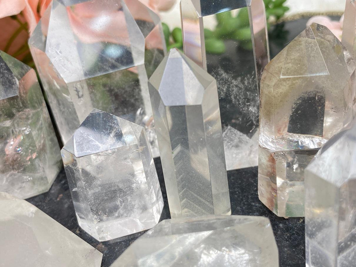 Small Clear Phantom Quartz Points From Brazil