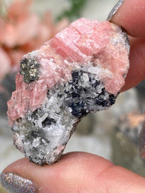 Chinese Rhodochrosite - Raw Pink Rhodochrosite With Pyrite – Contempo ...