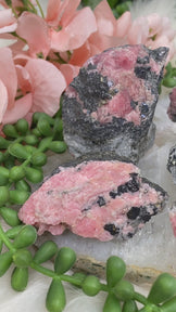 Chinese Rhodochrosite - Raw Pink Rhodochrosite With Pyrite – Contempo ...