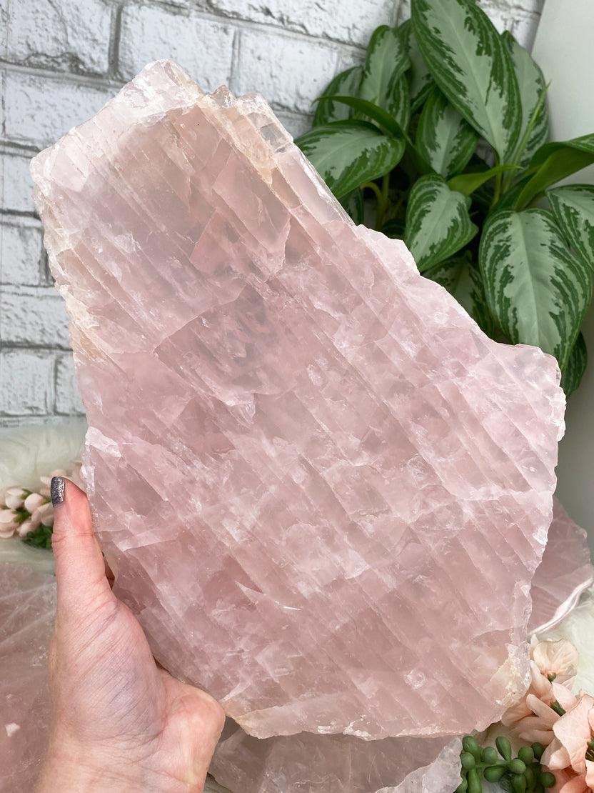 Large Rose Quartz Slabs from Madagascar - Choose Exact! – Contempo Crystals