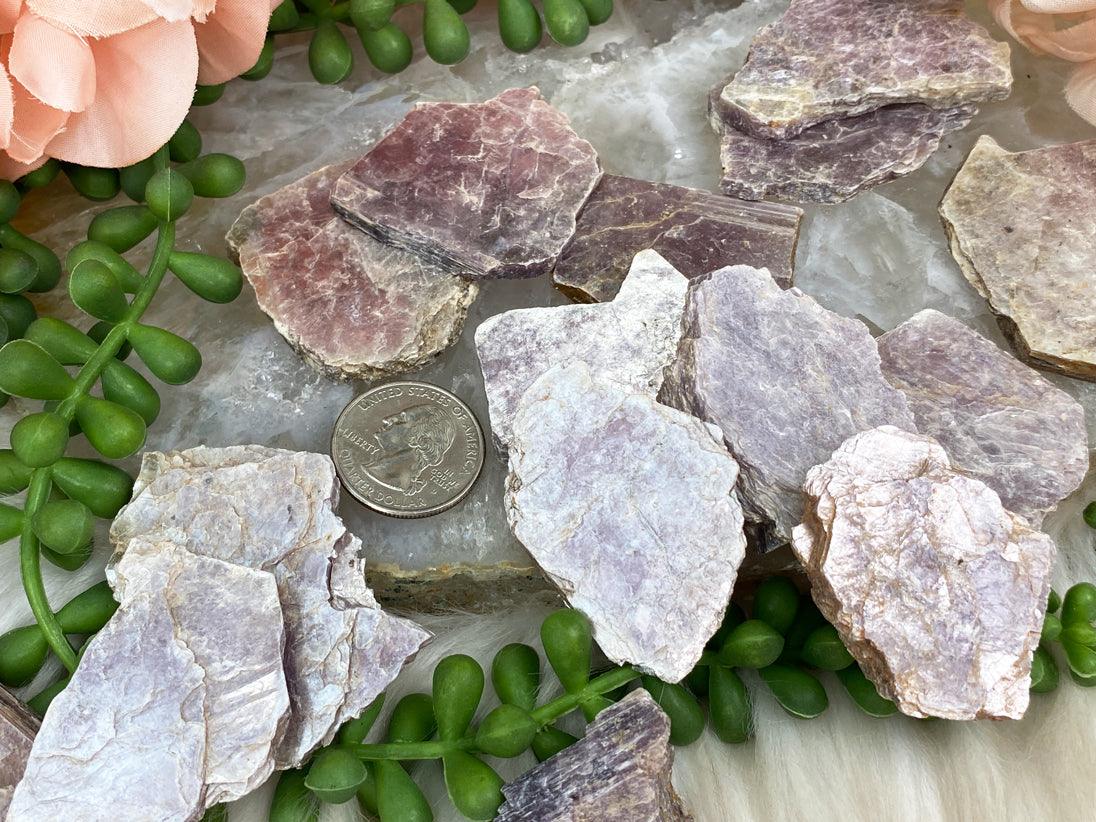 Raw Lepidolite Slices - Purple Mica Lepidolite Crystal for Sale ...