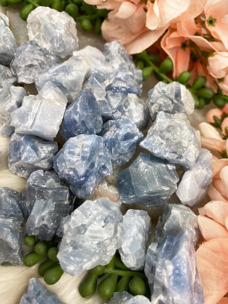 Raw Blue Calcite Chunks From Mexico For Sale – Contempo Crystals