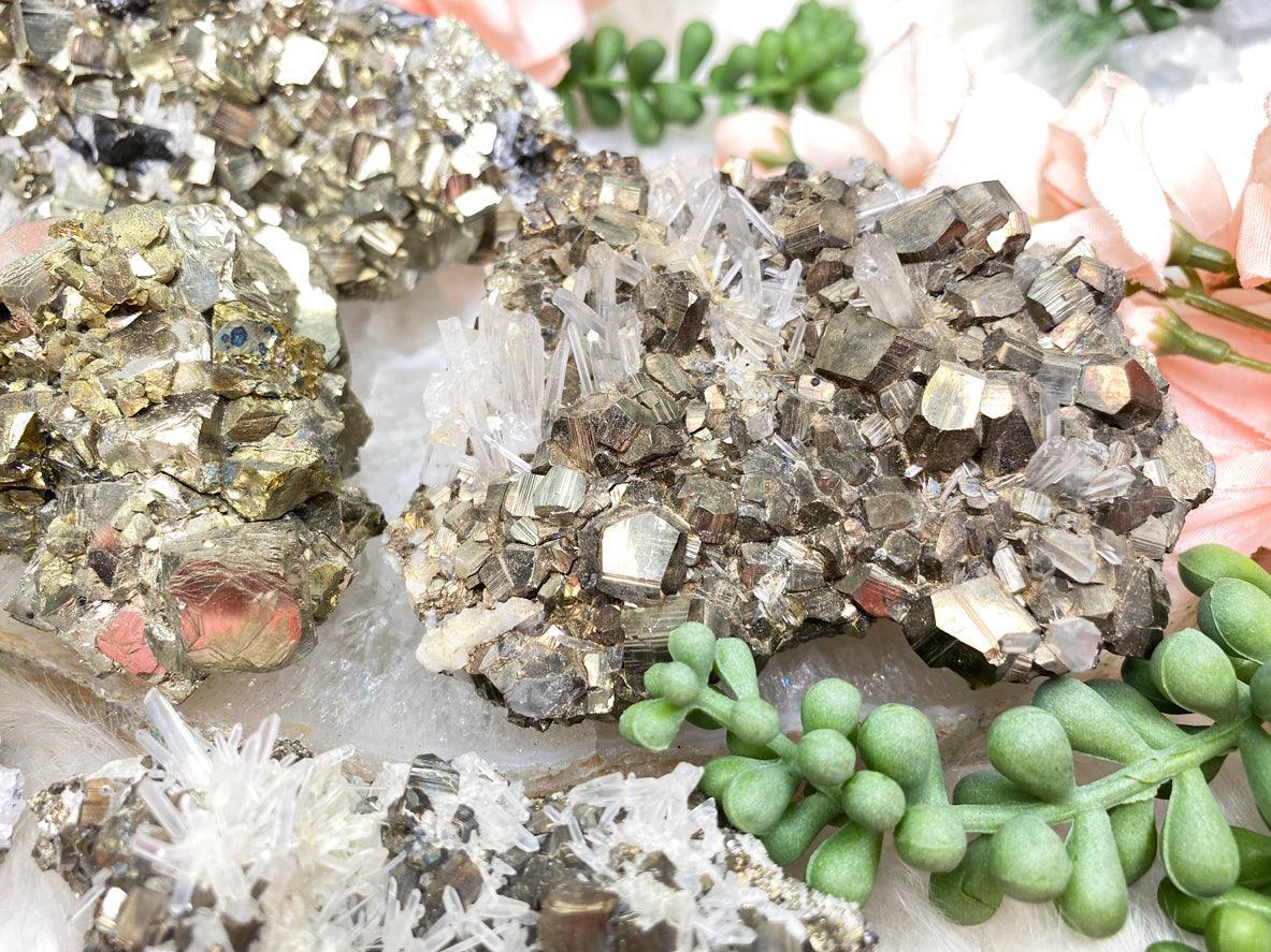 Unique Peru Pyrite Clusters With Quartz & More - Choose Exact