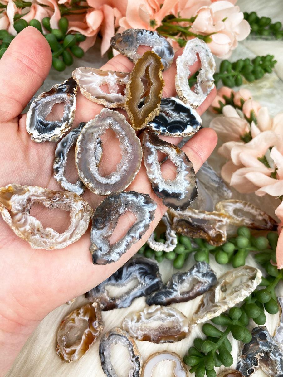 Oco Geode Mini Slices from Brazil - Great For Jewelry Making!