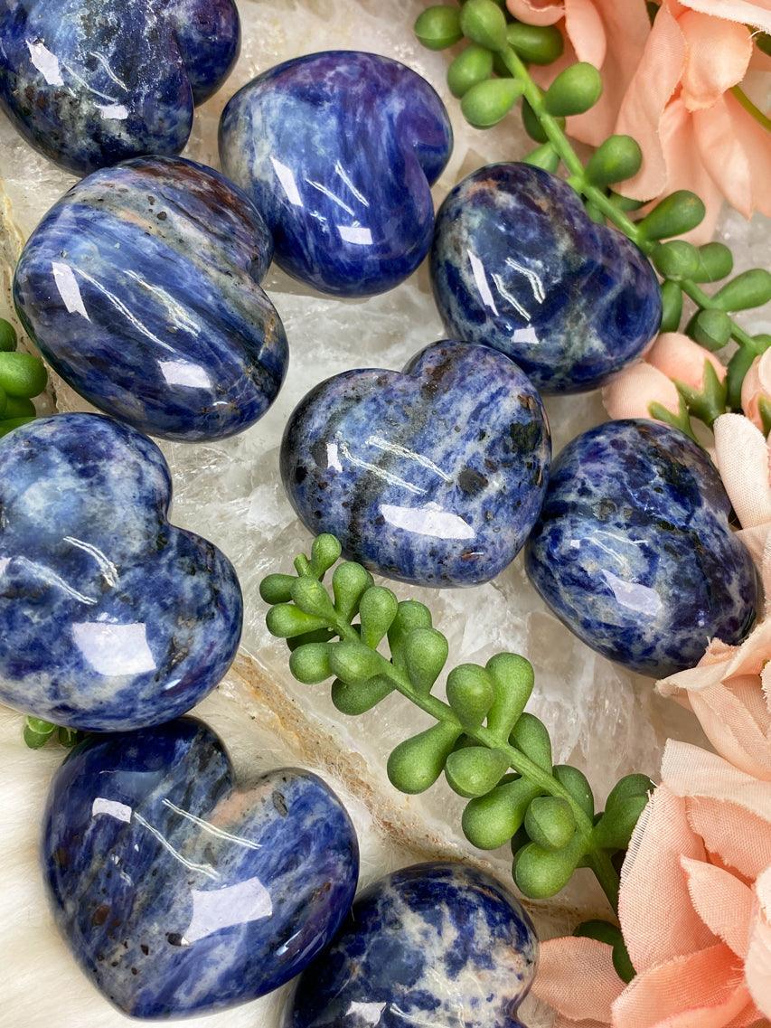 Blue Sodalite Hearts - Large Sodalite Puffy Heart Stones – Contempo ...
