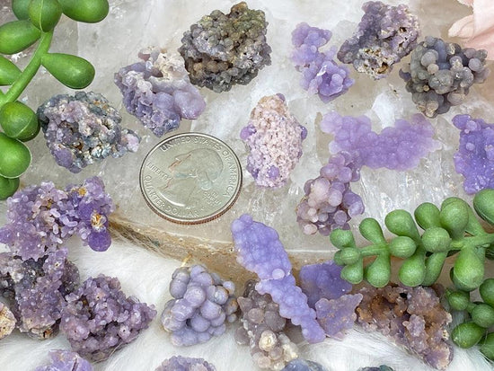 Tiny Purple Grape Agate Clusters For Sale – Contempo Crystals